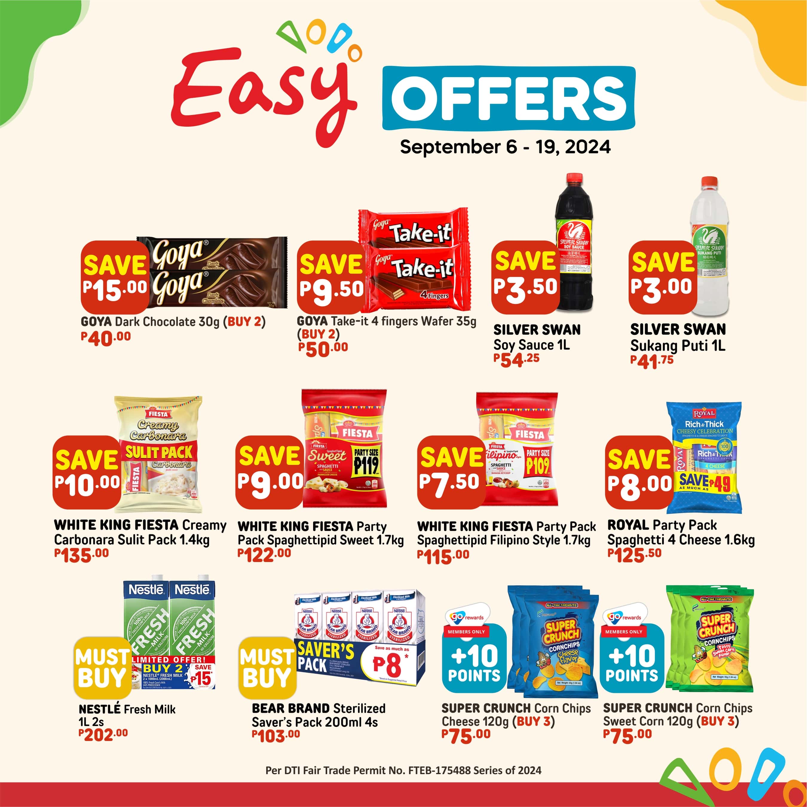 Easy Offers September 6 To 19, 2024